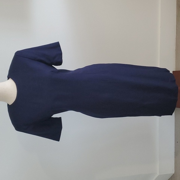 Jos. A. Bank | Dresses | Josa Bank Linen Blend Navy Dress Size Silk ...